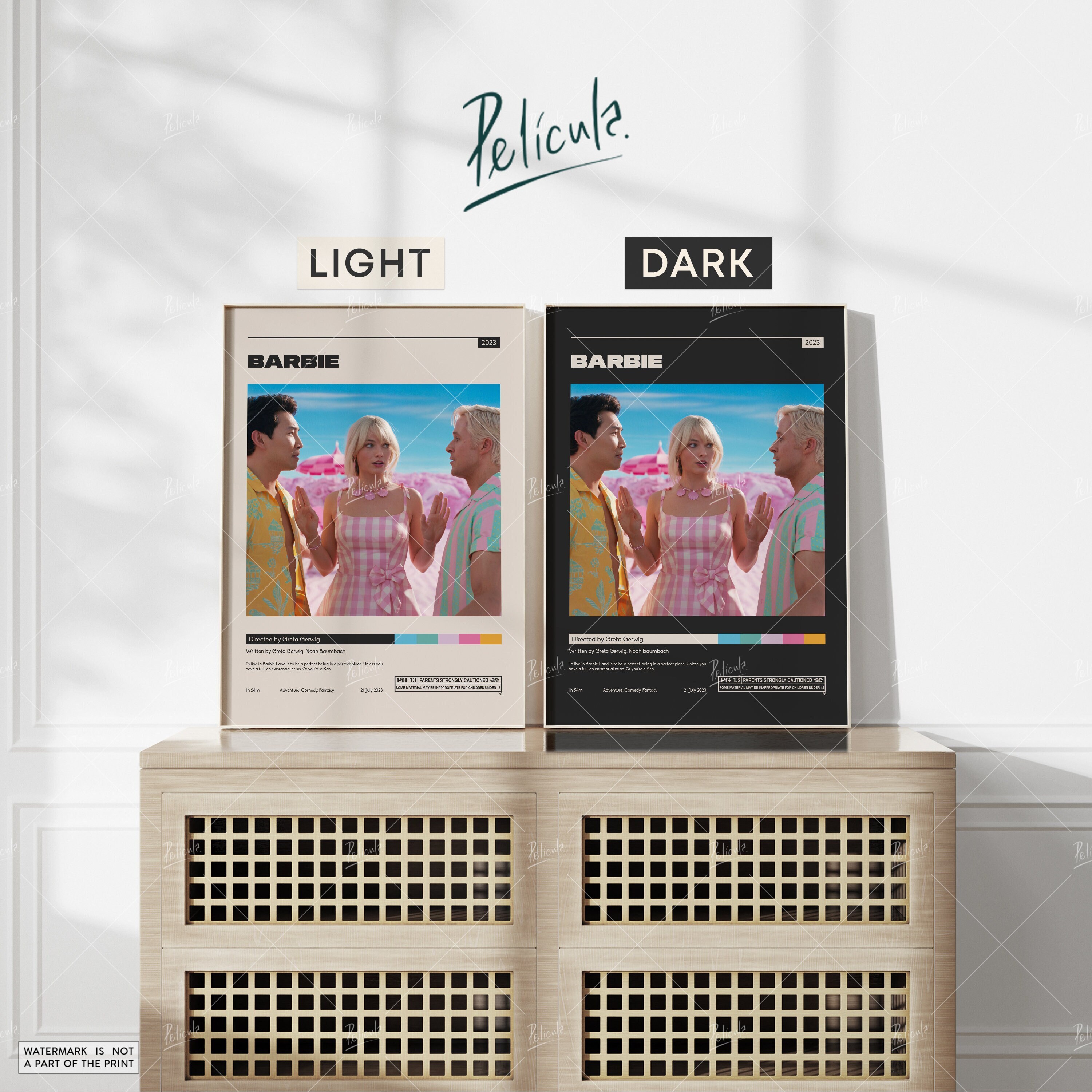 Barbie Poster | Greta Gerwig Barbie, Ken Minimalist Movie Poster