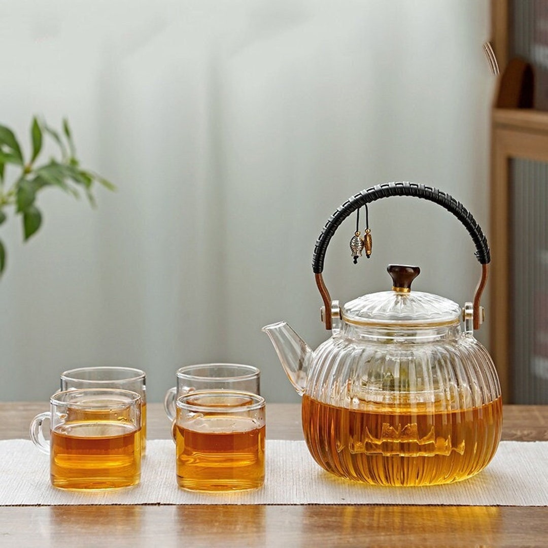 Handmade Glass Teapot, Japanese Tea Set, Glass Teapot With Infuser ...