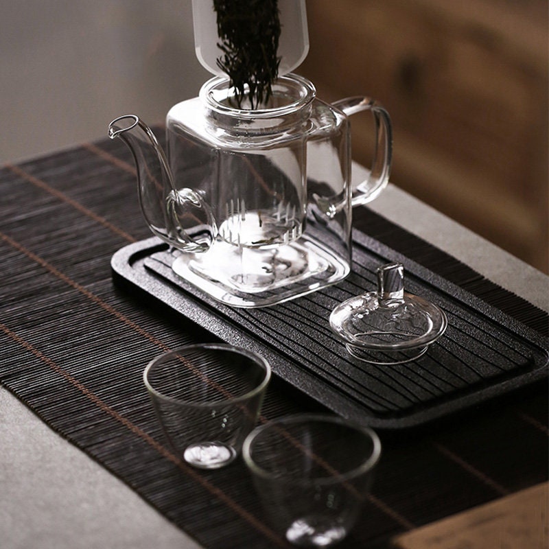 Japanese Square Glass Teapot High Temperature Glass Teapot Teapot With ...