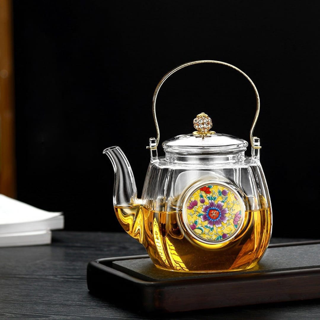 Handmade Glass Teapots Stovetop Safe Teapots Vintage Teapots Tea Party ...