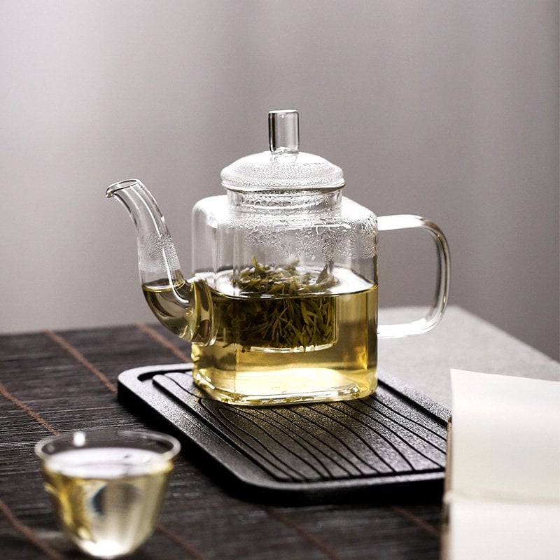 Japanese Square Glass Teapot High Temperature Glass Teapot Teapot With ...