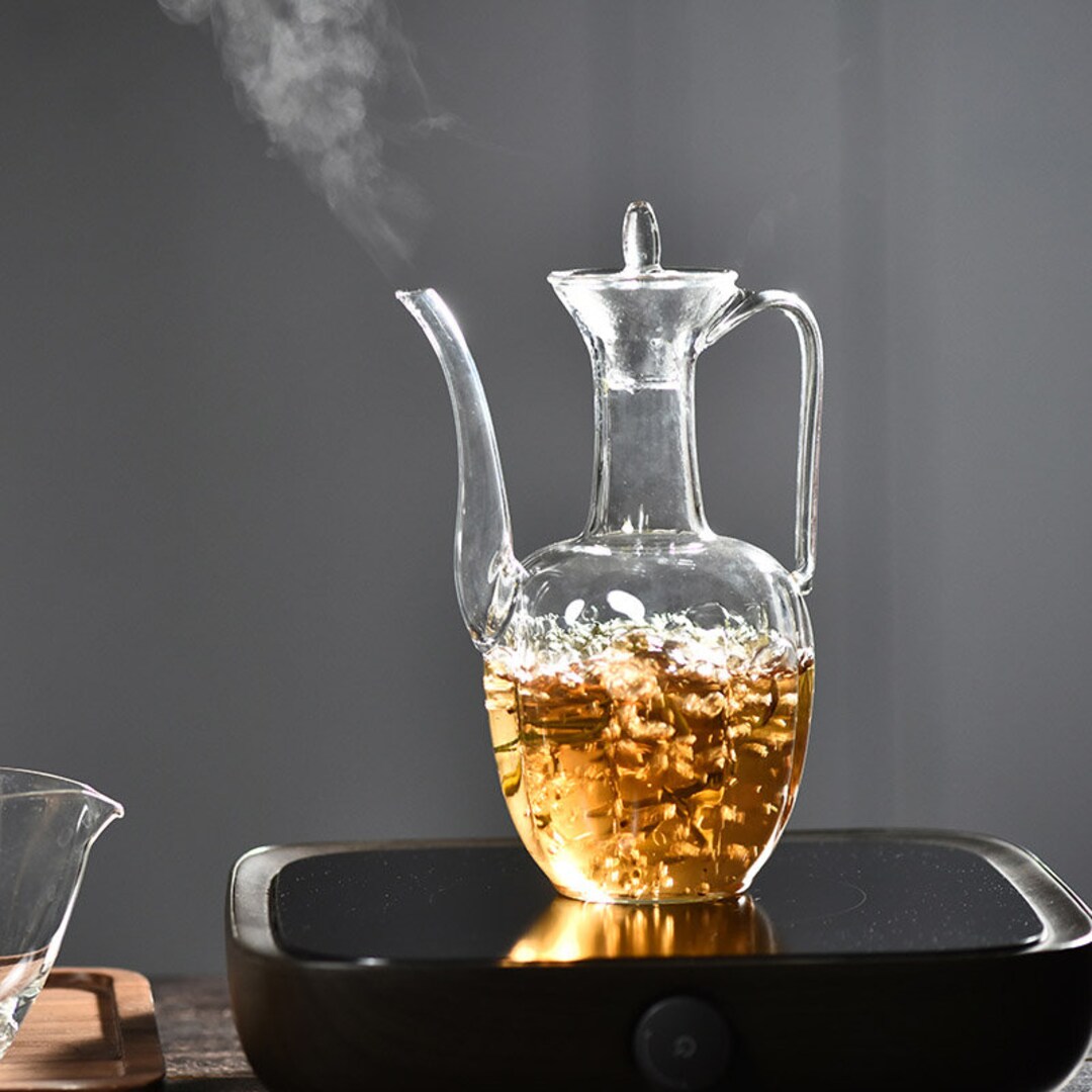 Vintage Court Glass Teapot High Temperature Glass Teapot Teapot With ...