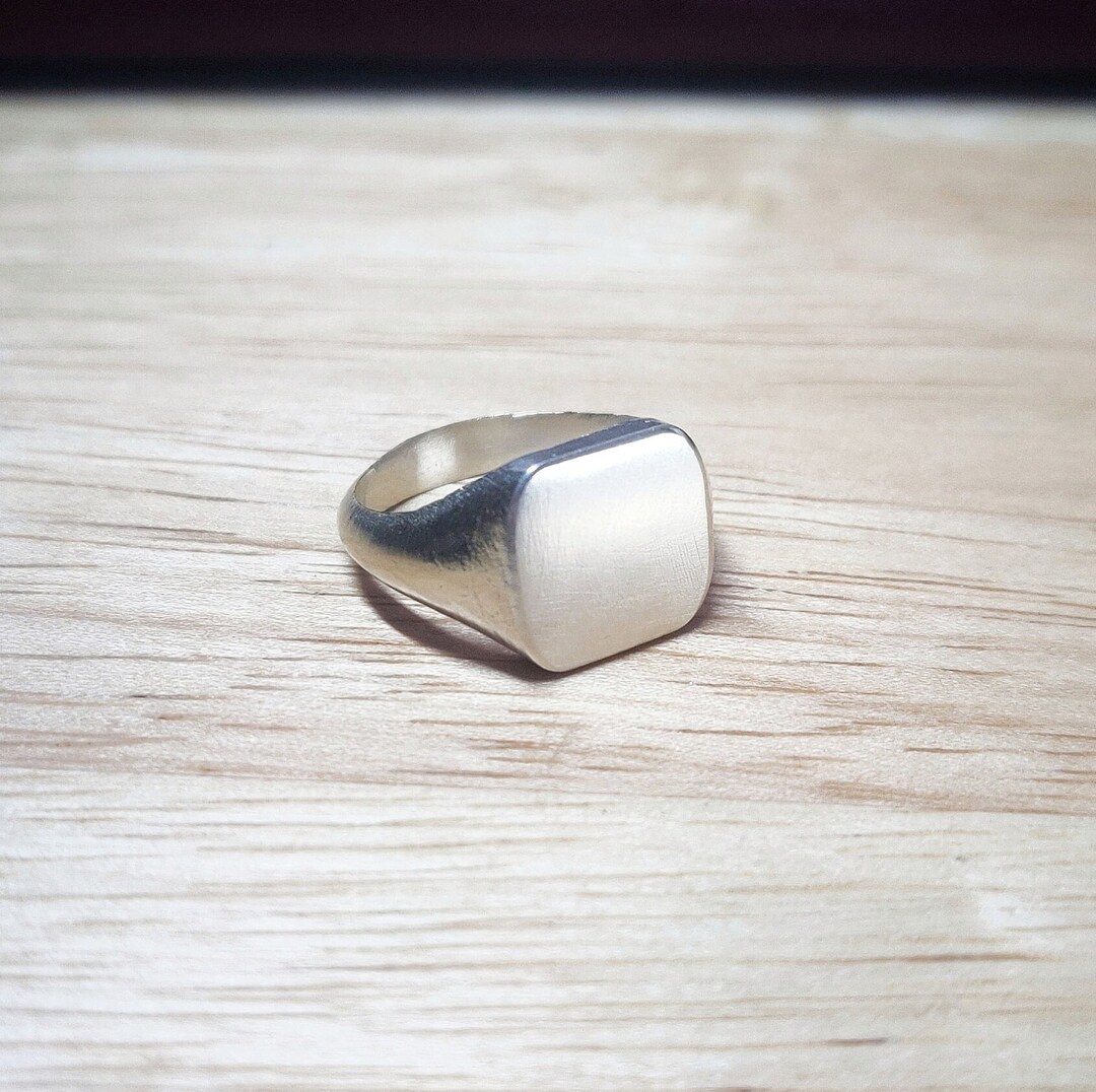 12mm Square Cushion Signet Ring for Jewelry Making, Engraving and Gem ...
