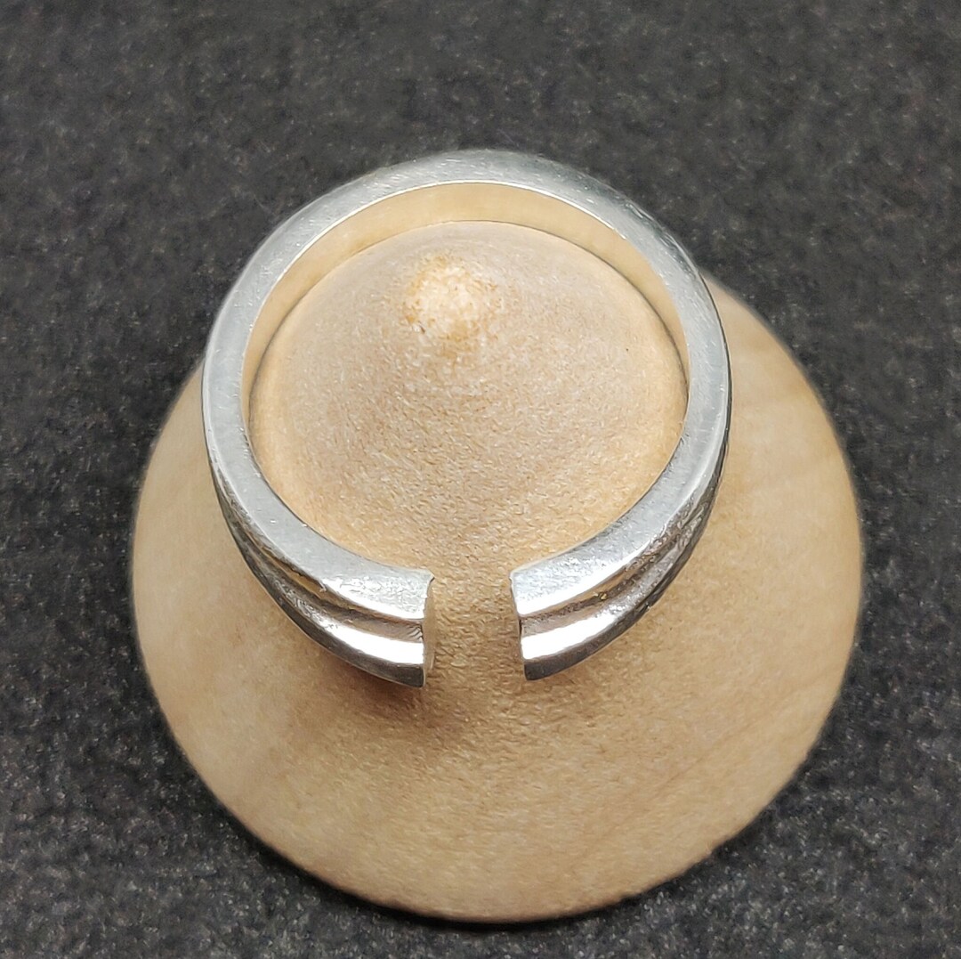 Thick Silver Stepped Profile Split Shank Ring Blank for Jewelry ...