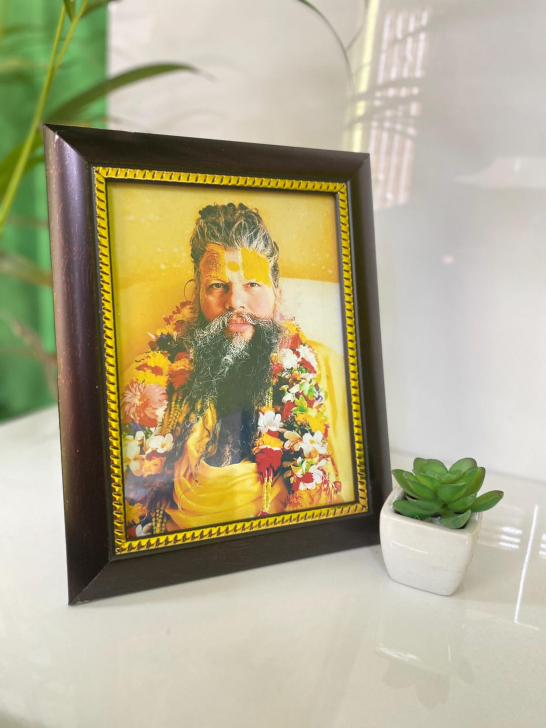 Premanand Maharaj Photo Frame Size 8x6nch, Mdf Wooden Frame of ...