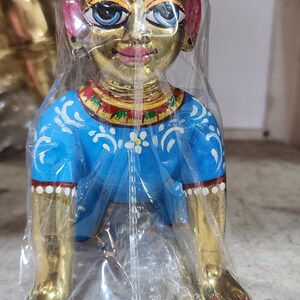 6inch Solid Brass Radha Rani Statue , Vrindavan Radha Rani Murti ...