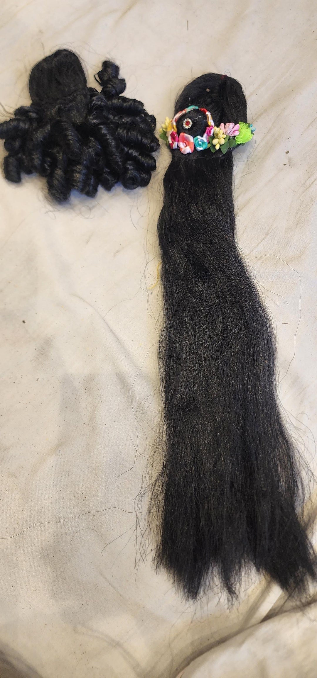 Radha and Krishna Hair for 22-24inch /2feet Deity , Radha Krishna ...