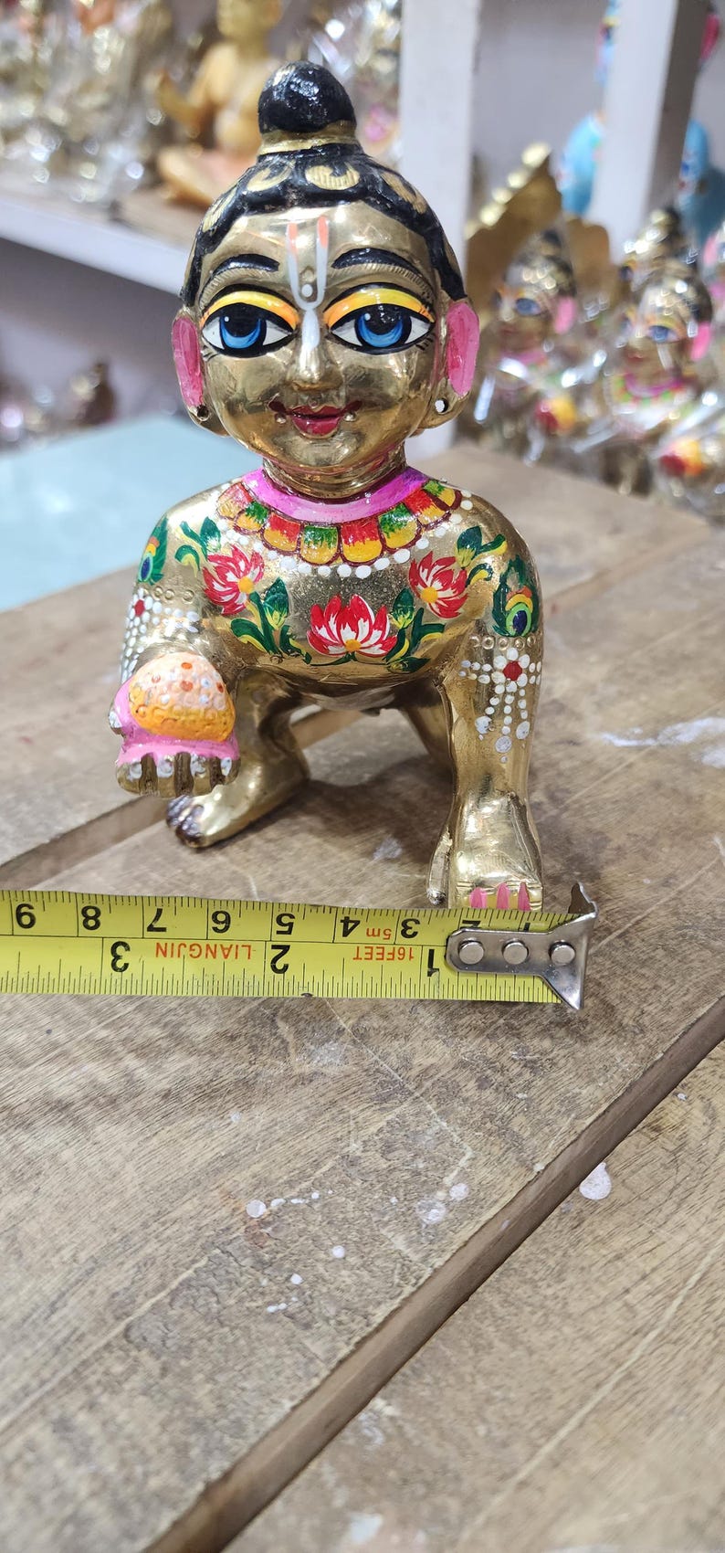5inch Brass Laddu Gopal Deity , Vrindavan Bal Gopal , Baby Krishna ...