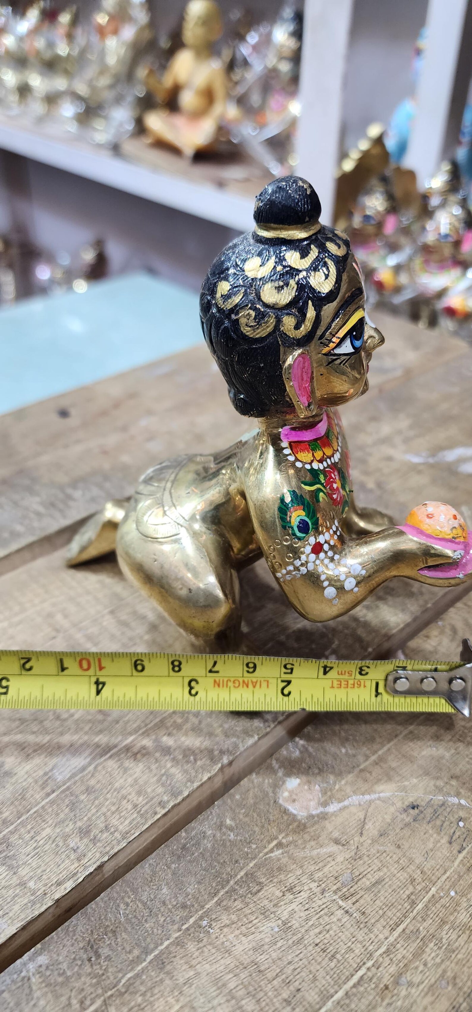 5inch Brass Laddu Gopal Deity , Vrindavan Bal Gopal , Baby Krishna ...