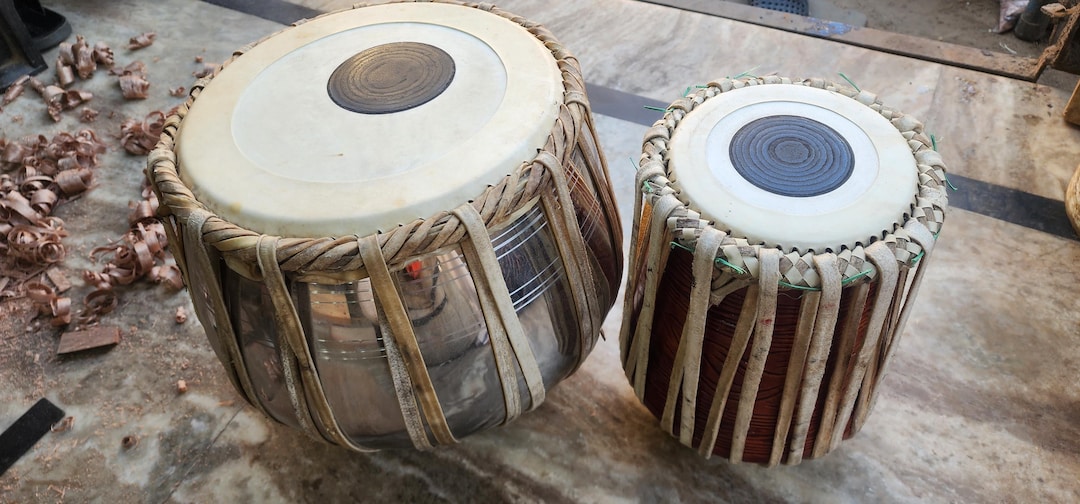 Table Set , Bayan and Dayan,india Steel and Wooden Tabla Set, Musical Instrument Best for Bhajan ...