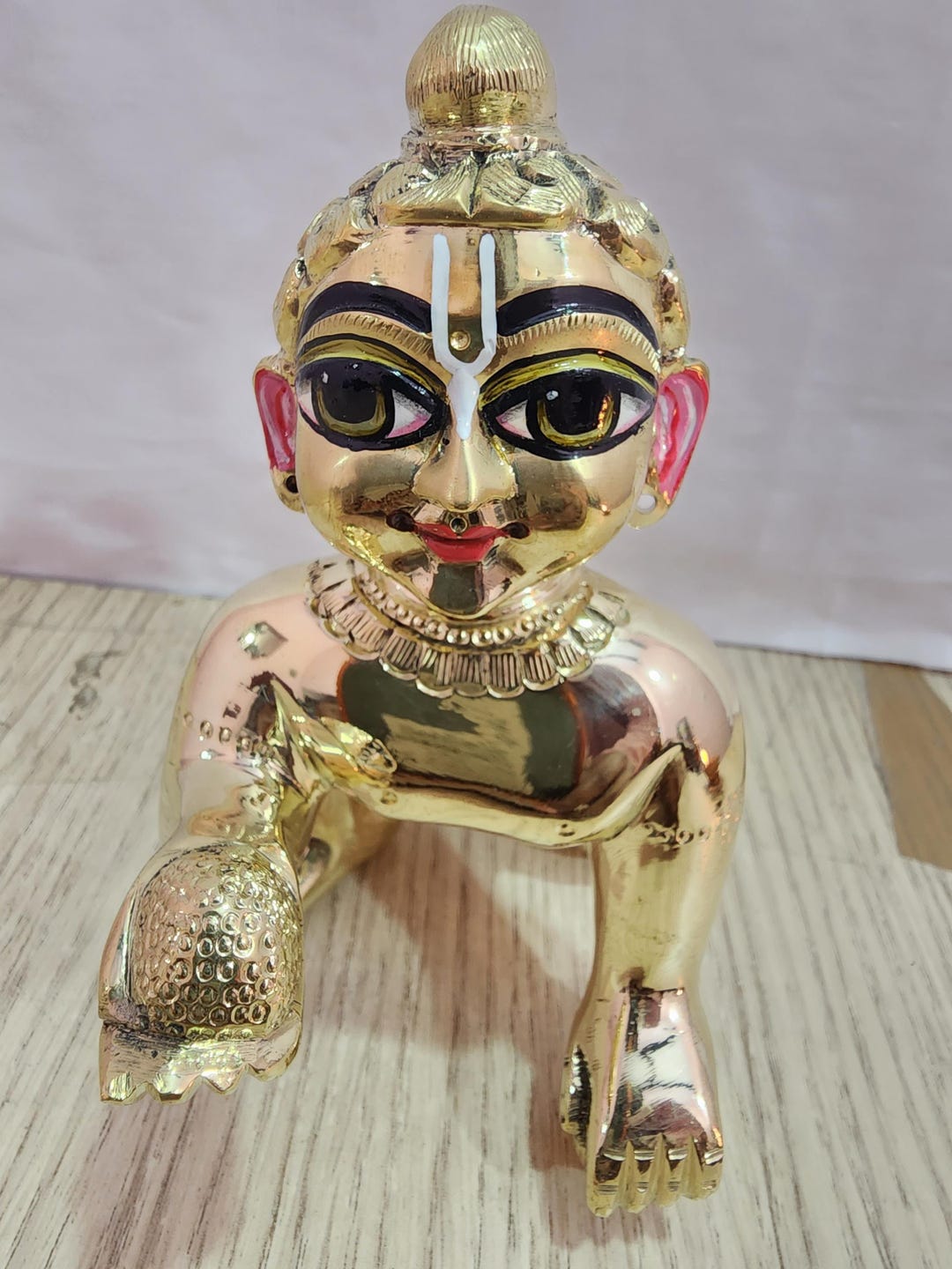 5inch Ashtdhatu Laddu Gopal Deity , Vrindavan Bal Gopal , Baby Krishna ...