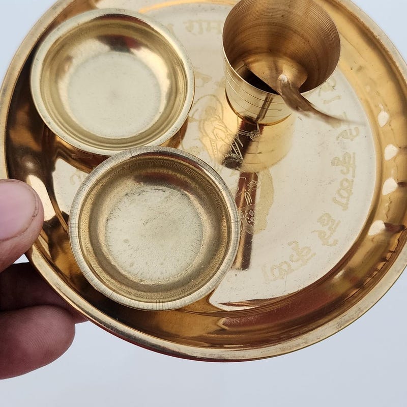 Pooja Plates Set Brass - Etsy
