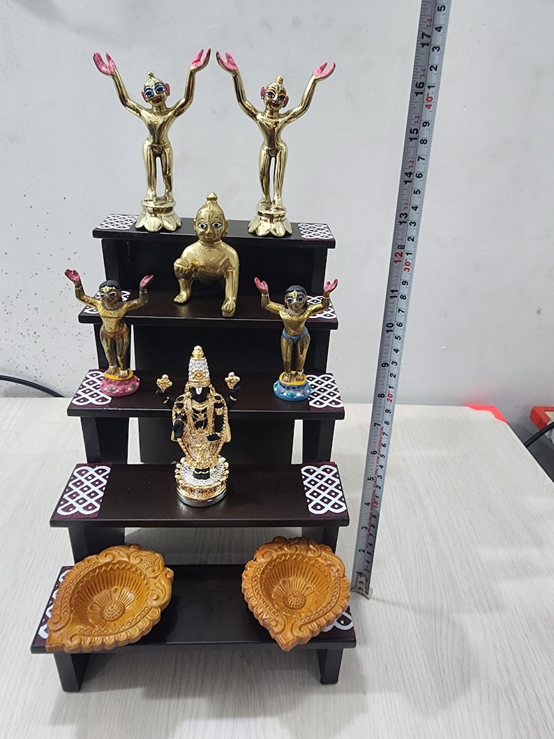 Five Step Deity Wooden Temple / Kolam Decorative Villaku Padi 5 Steps ...