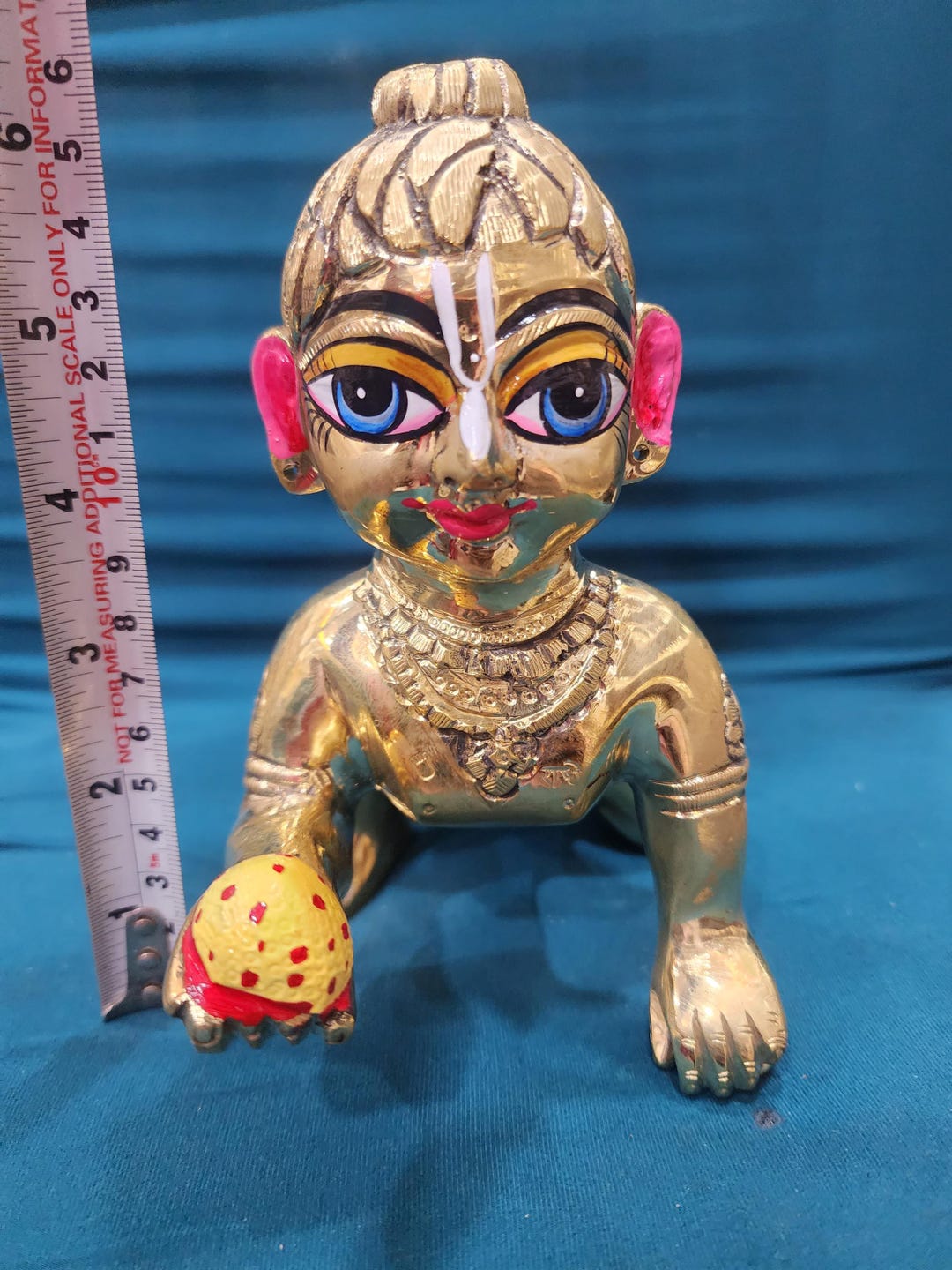 6 Inch Brass Laddu Gopal Deity , Vrindavan Bal Gopal , Baby Krishna ...