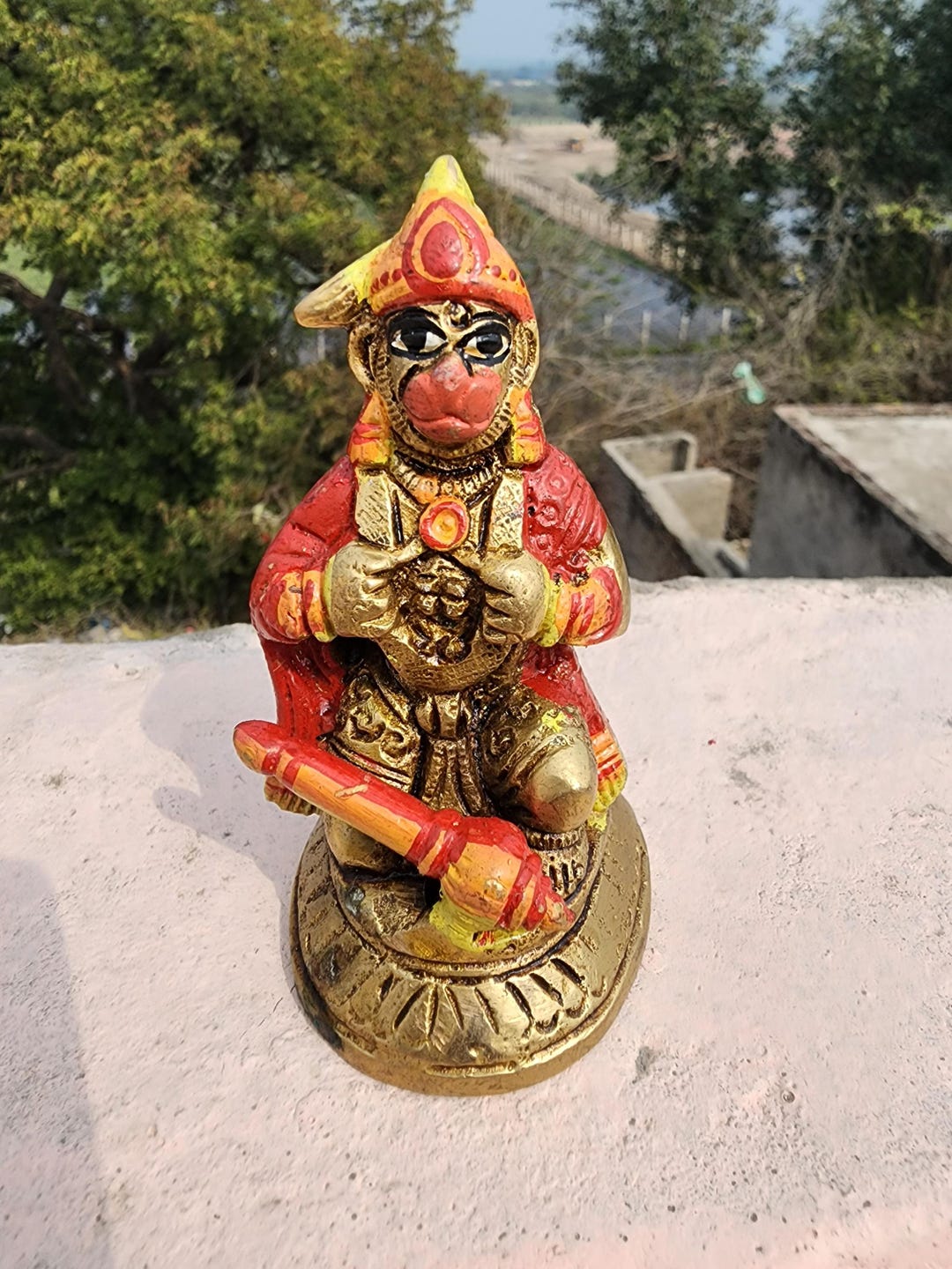 3inch/8cm Solid Antique Type Hanuman , Hanuman Showing Chest Ram Ji in ...
