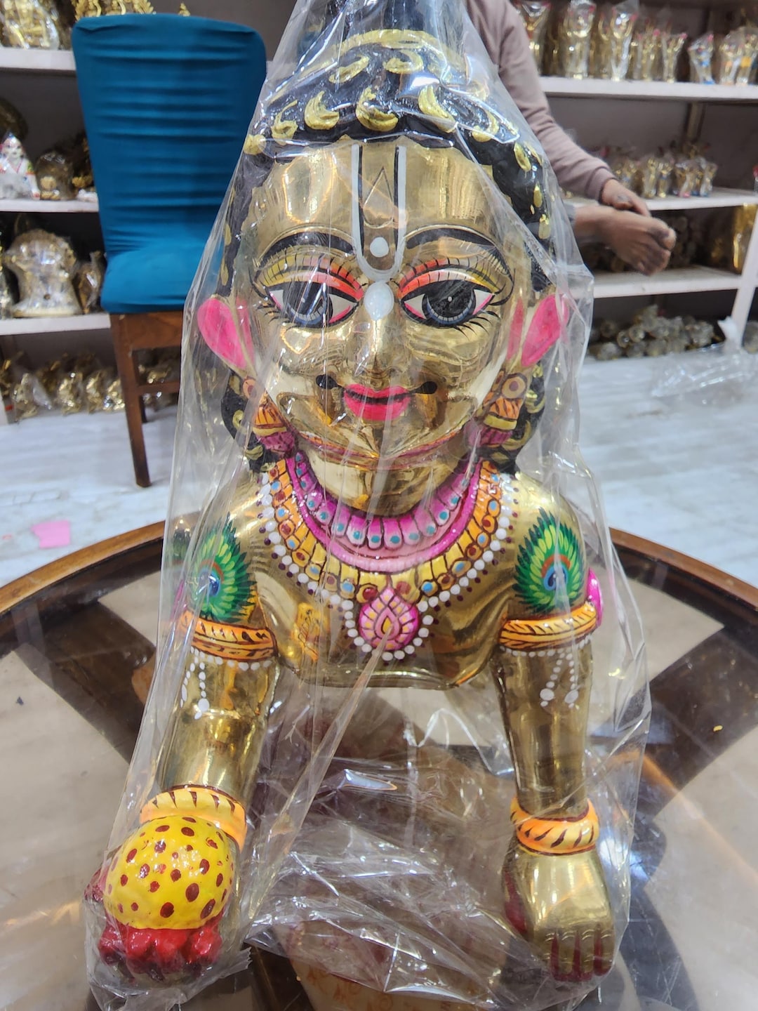 12inch/30cm Brass Laddu Gopal Statue Design, Vrindavan Made 14 No ...