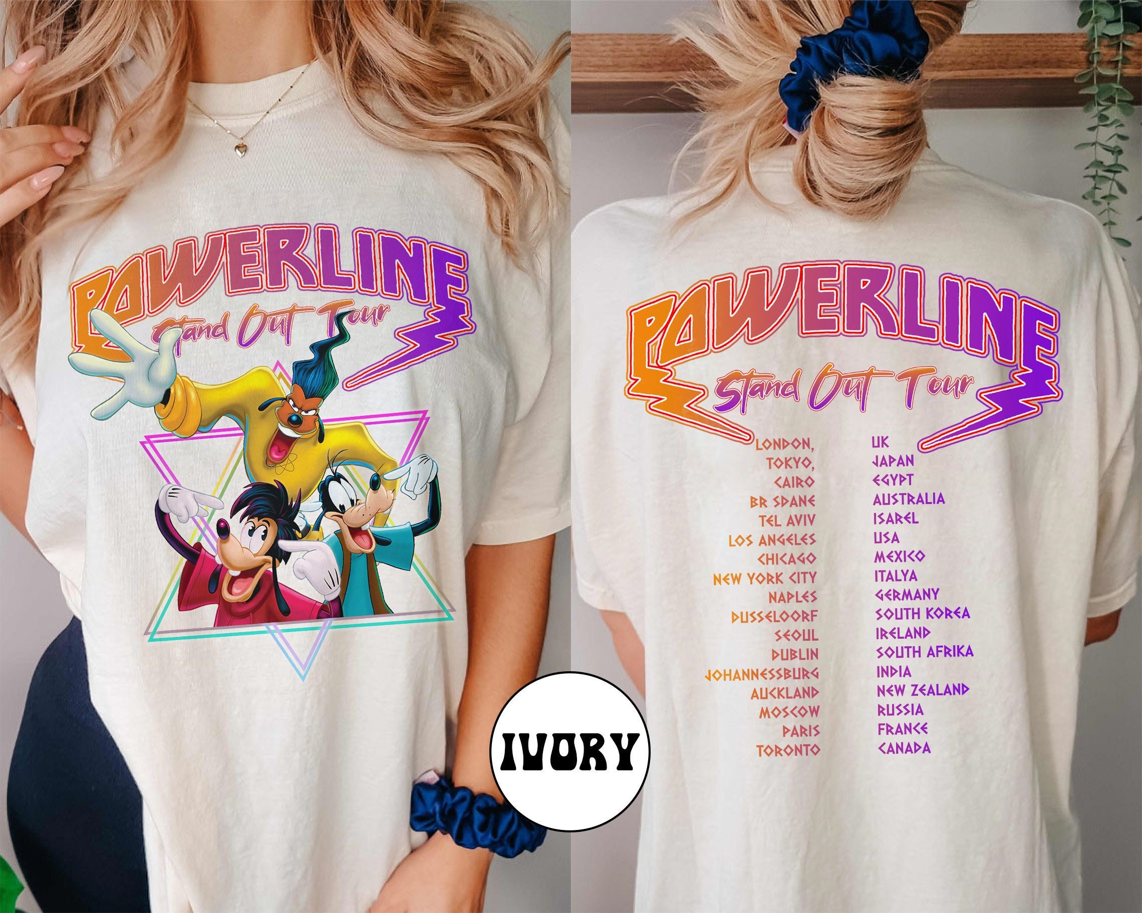 Comfort Colors Vintage Disney Powerline Shirt, Disney 90s A Goofy Movie ...