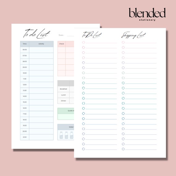 Daily to Do List Schedule DAILY PLANNING Planner Tasks - Etsy