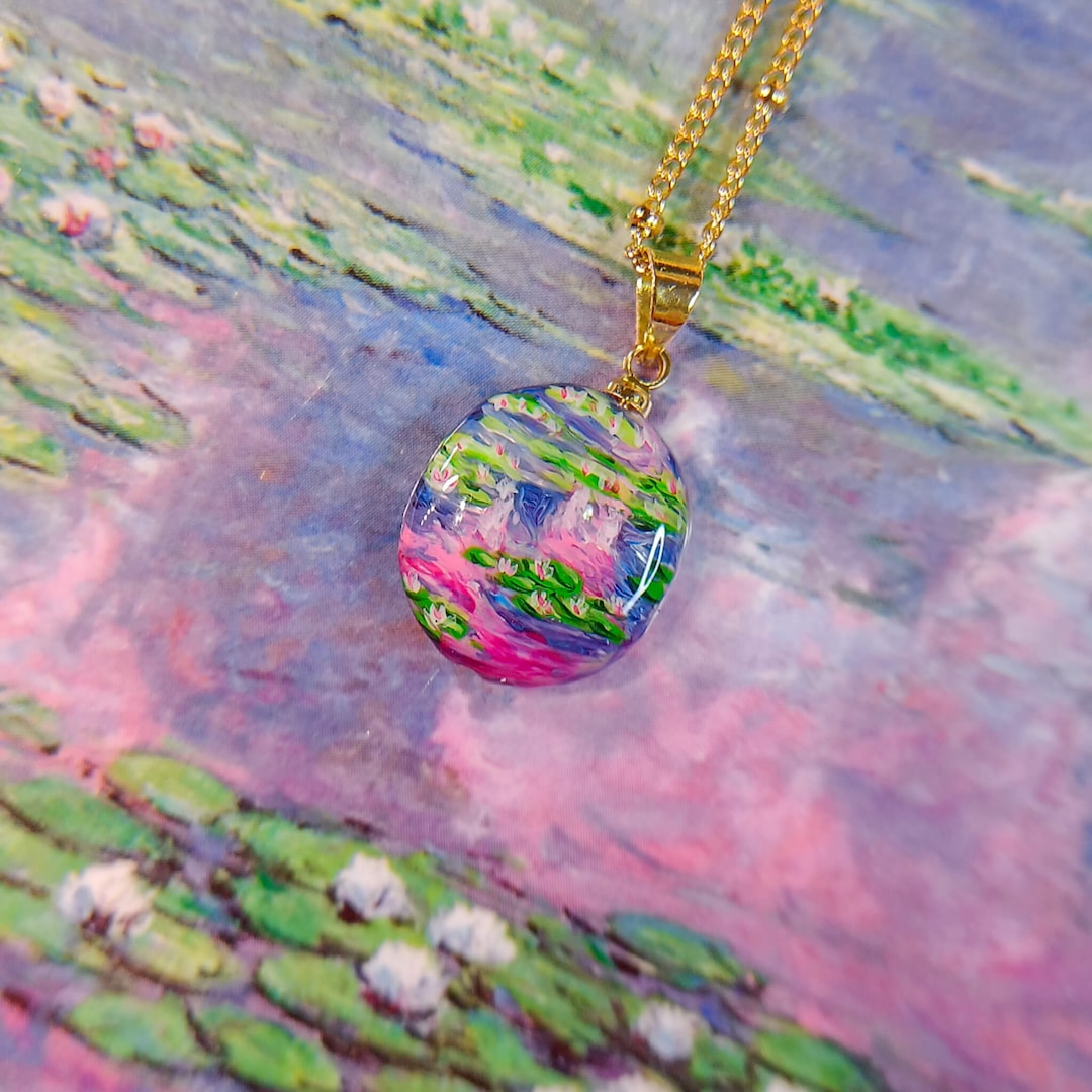 Handdrawn Designer Artistic Pendant Necklace - Miniature Painting on ...