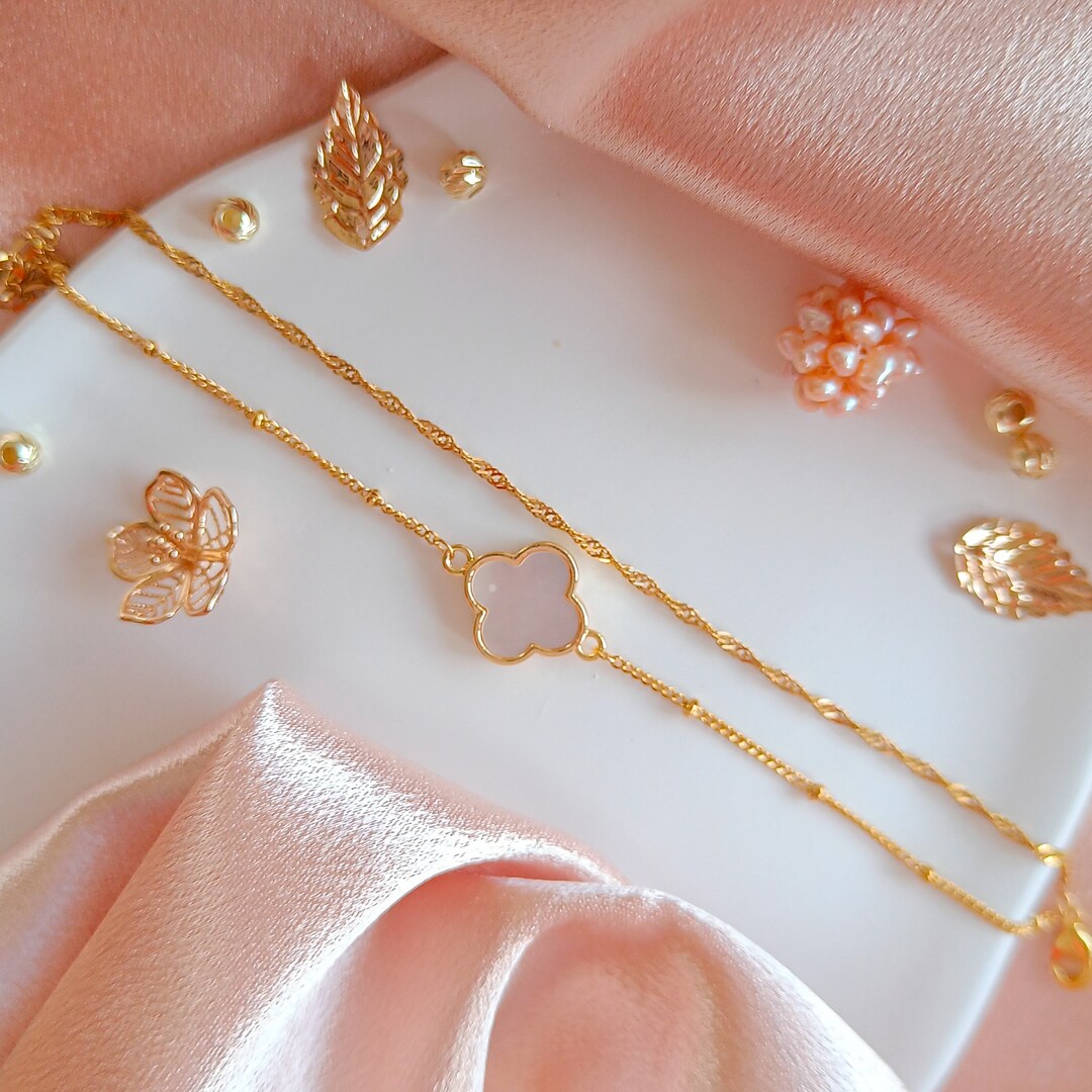 Dainty Chain Nacre Bracelet Handmade Jewelry for Best Teacher Gift ...