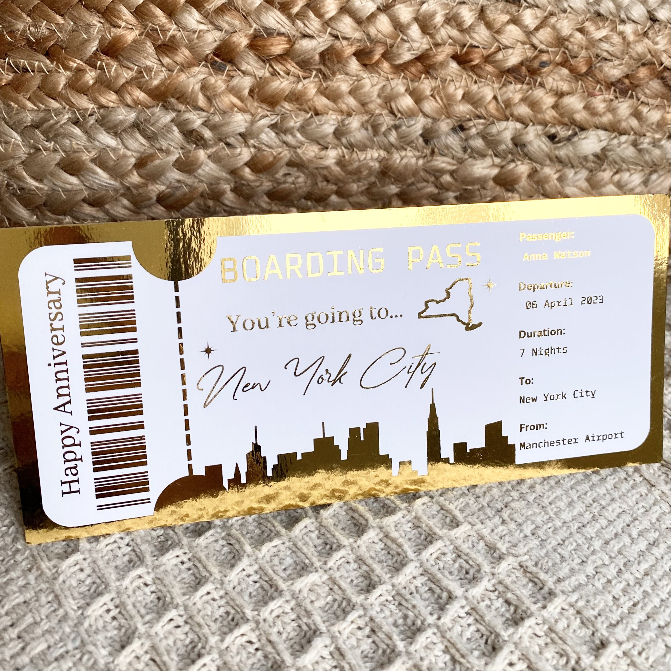 Boarding Pass Scratch Card Surprise Holiday/trip - Etsy