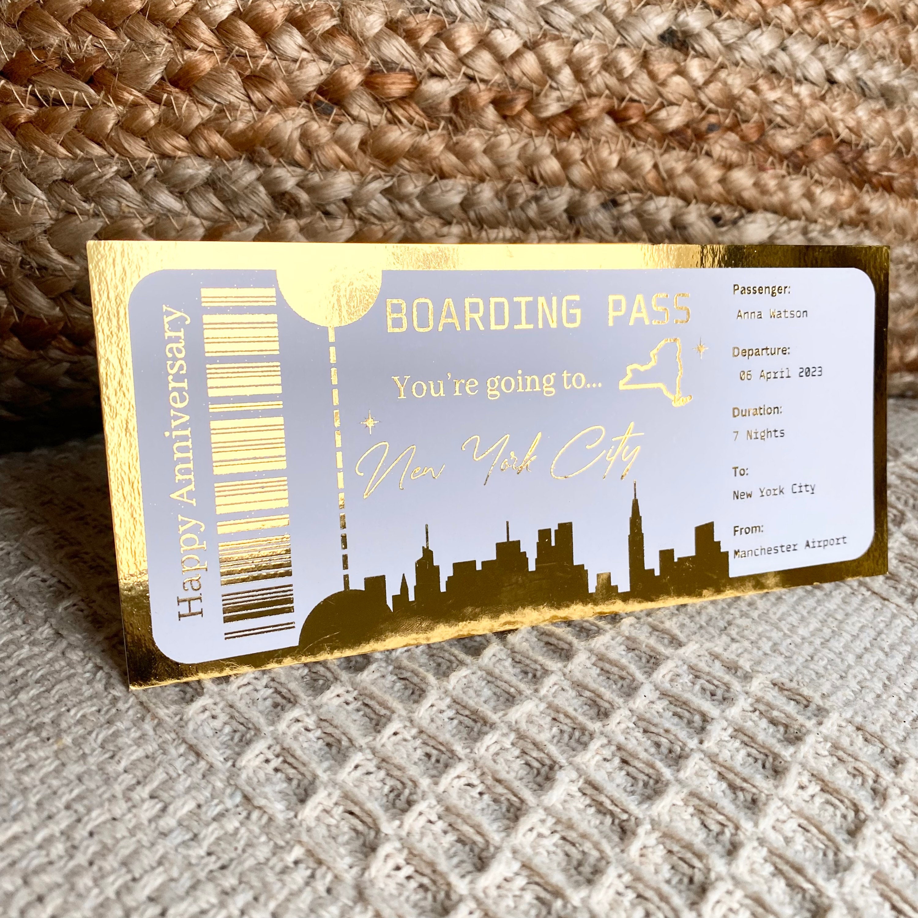 Boarding Pass Scratch Card Surprise Holiday/trip - Etsy