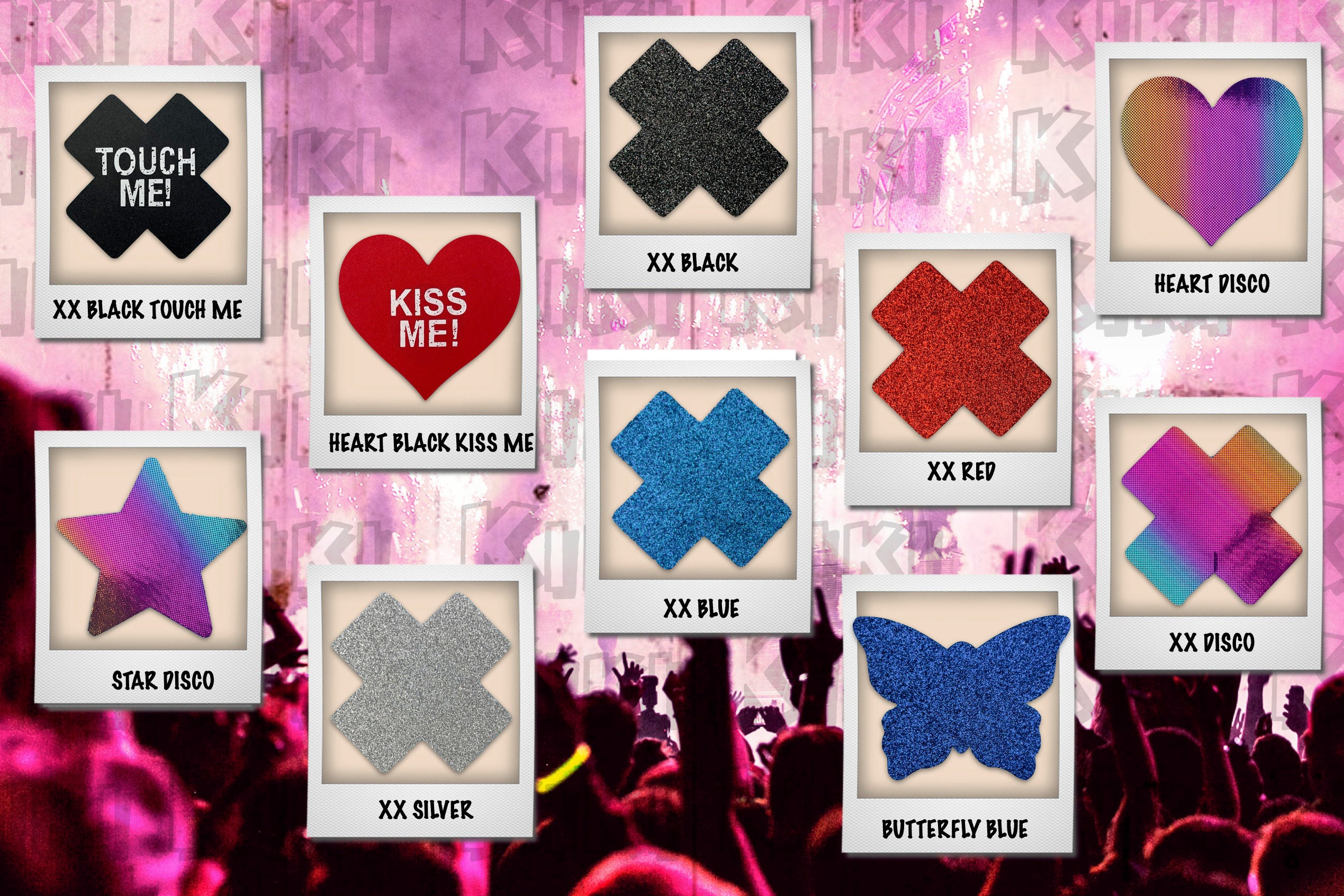 Choose 5 Pairs KIKI NIPPLE STICKERS | Nipple Pasties | Rave Pasty ...