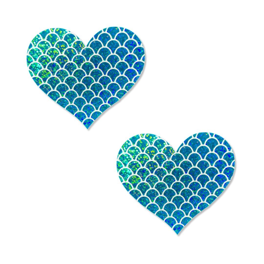 Heart Blue Ariel Pasties | Nipple Stickers | Nipple Pasties | Rave ...