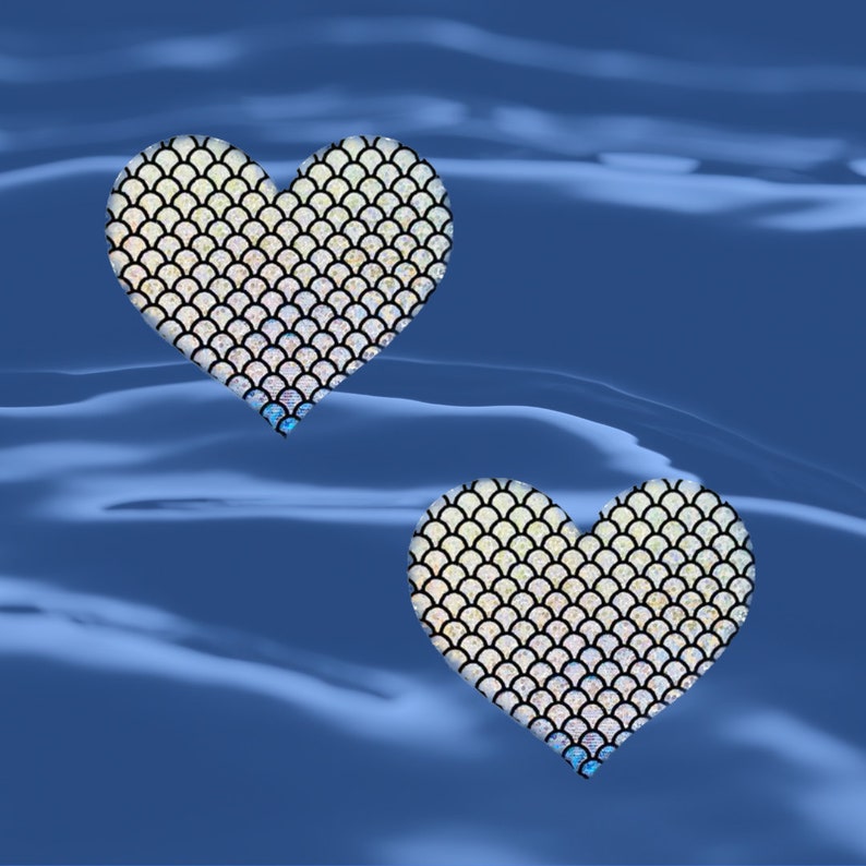 Heart Scaly Black Pairs, Nipple Stickers, Nipple Pasties, Rave Pasty ...