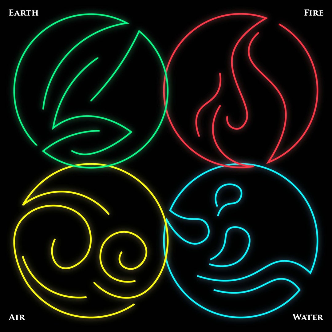 4 Elements Icon Set Pack - Etsy