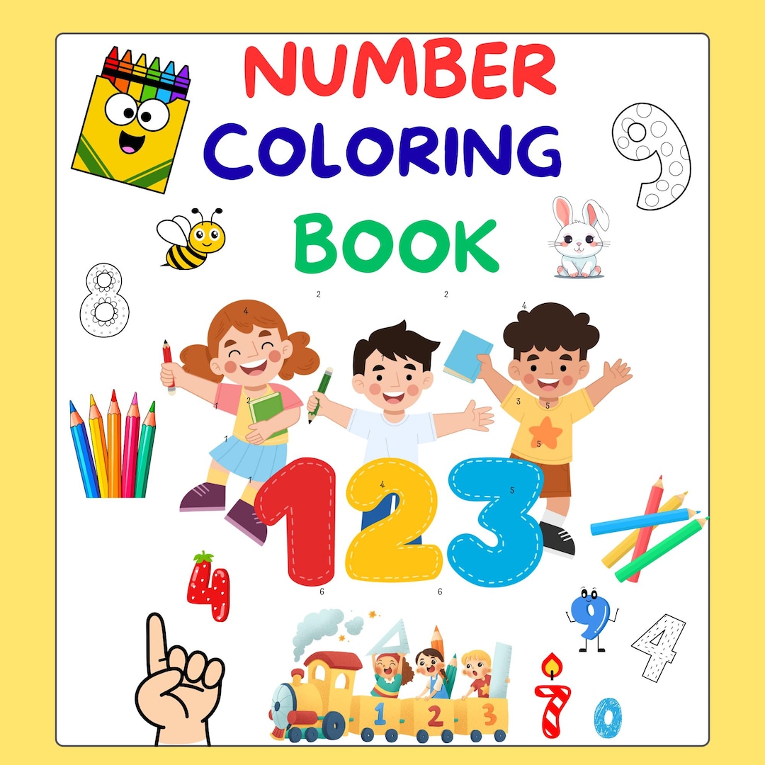 ABC 123 Coloring Book: Printable Alphabet & Number Activity (3 PDF ...