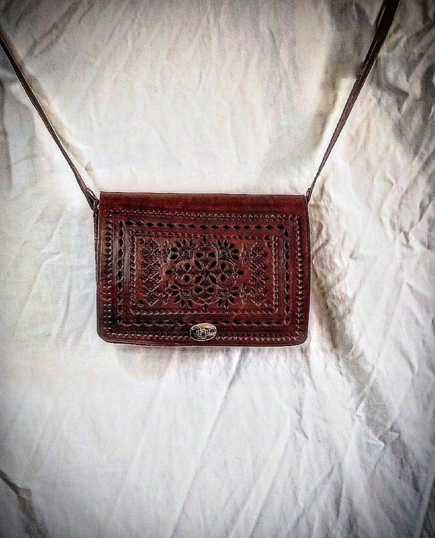 Leather Bag Traditional Moroccan Pattern Leather Bag With - Etsy