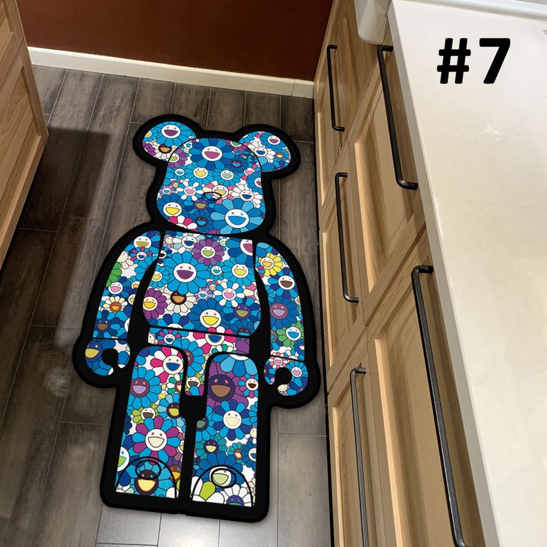 Bearbrick Rughandmade Non-slip Area Rug Home Decor - Etsy