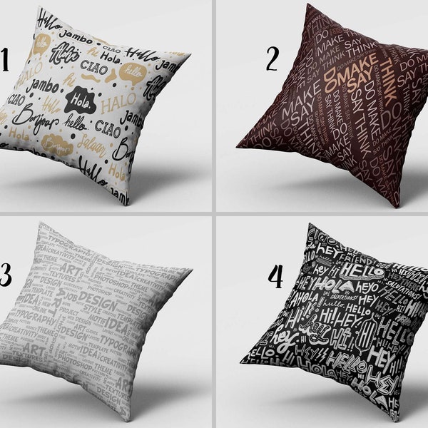 Text Pillow - Etsy