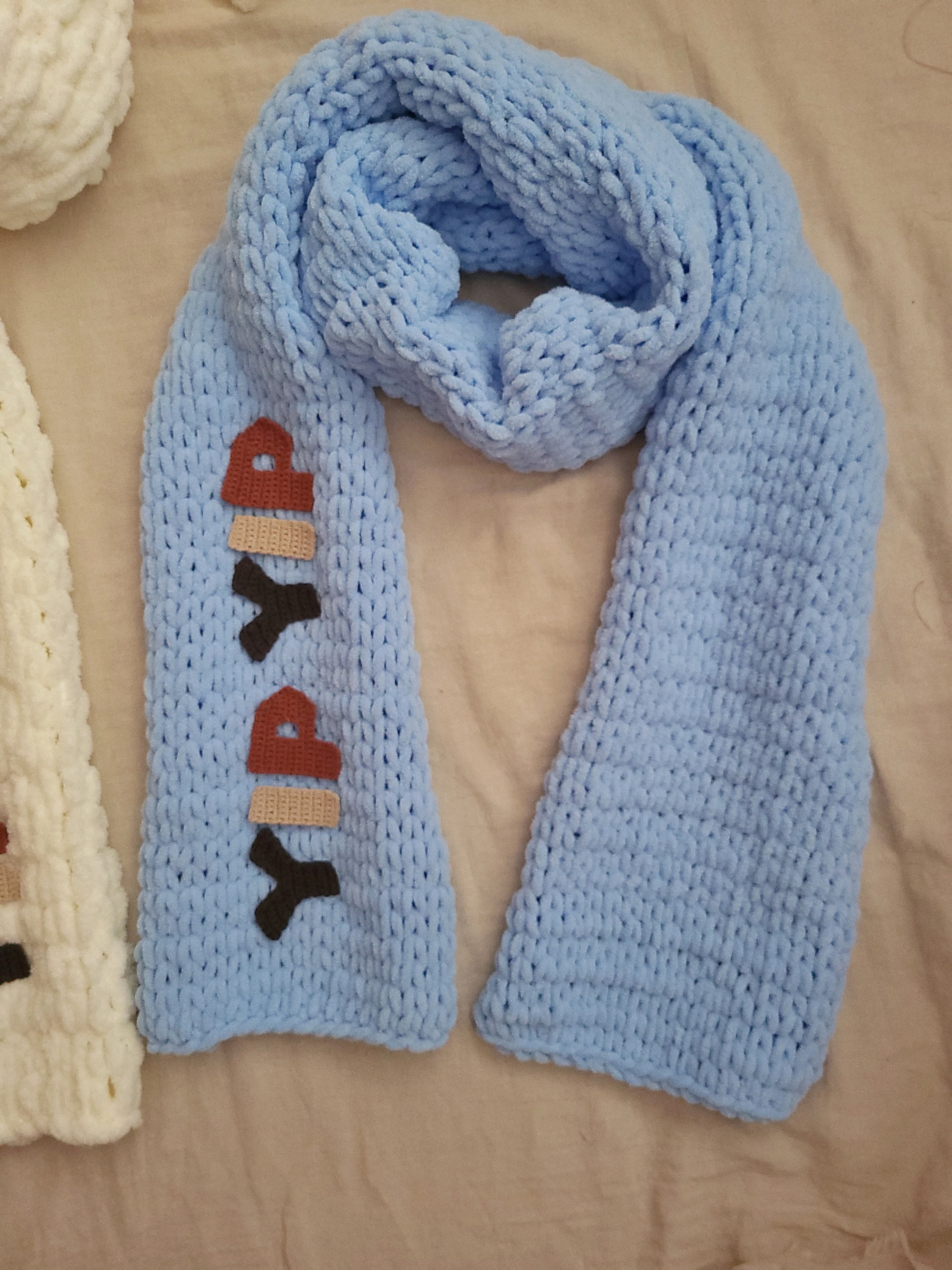 Avatar the Last Airbender Handmade Gift, Appa Yip Yip Hand Knit Scarf ...