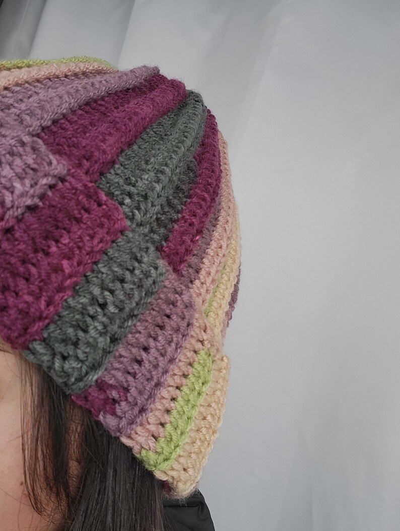Colorful Crochet Beanie, Cute Knit Beanie, Handmade Knitted Beanie ...