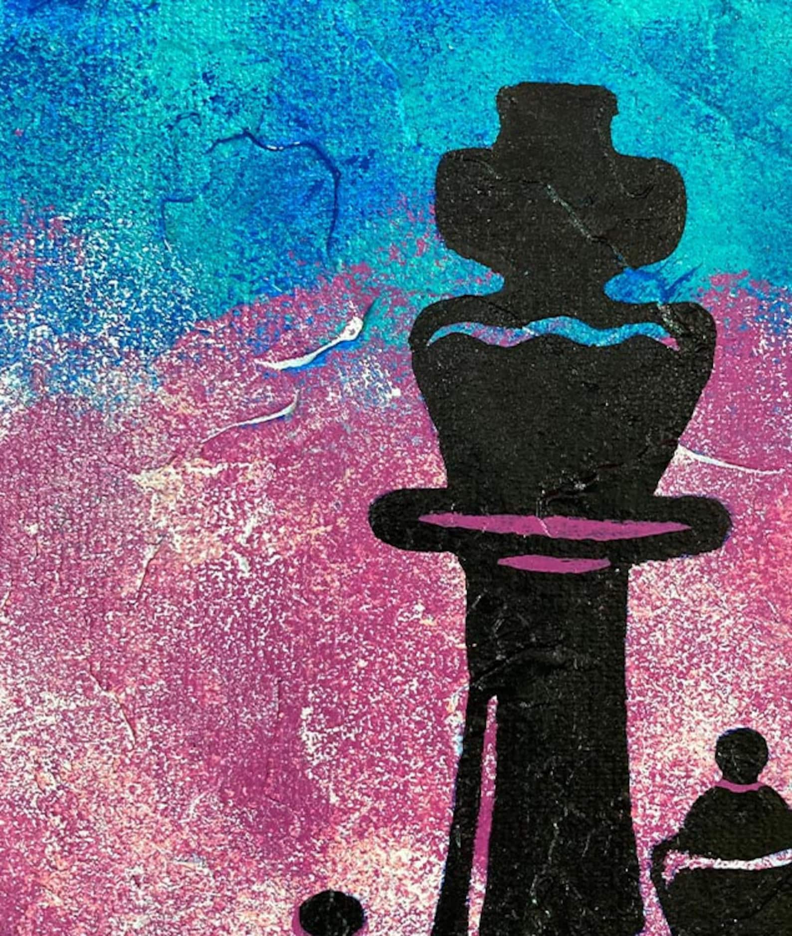 Checkmate Painting 40 Chess, Original Oil Painting on Canvas, Office ...