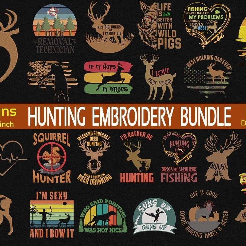 Hunting Embroidery Designs - Etsy