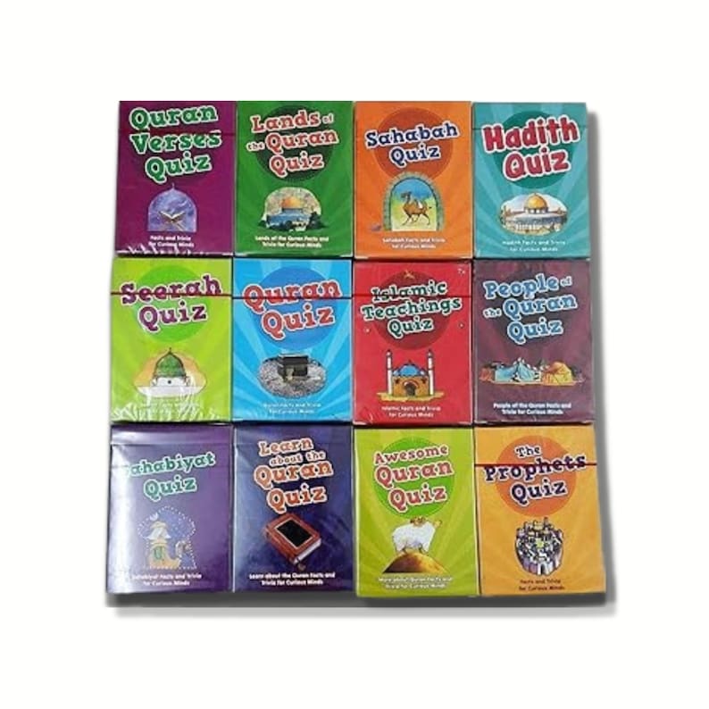 Islamic Quiz Cards (12 Quiz Card Packs). It Covers Various Aspects of ...