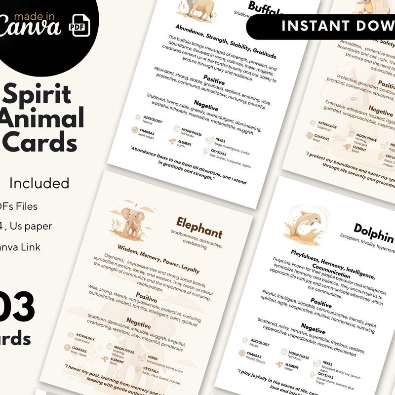 Spirit Animal Guide Decks - Etsy