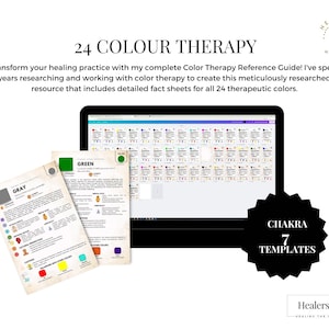 Complete Color Therapy / Chromotherapy Guide: 24 Color Fact Sheets ...
