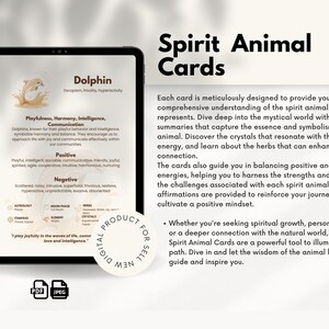 103 Spirit Animal Cards - Editable Canva Template, PDF Printable A6 ...