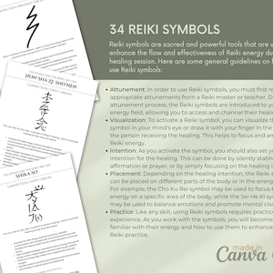 Reiki Symbols Bundle: Digital Cards With Canva Template | Usui, Karuna ...