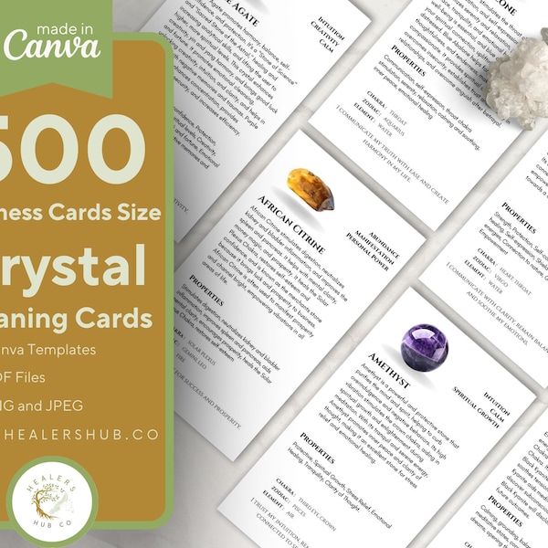 Printable Crystal Cards - Etsy