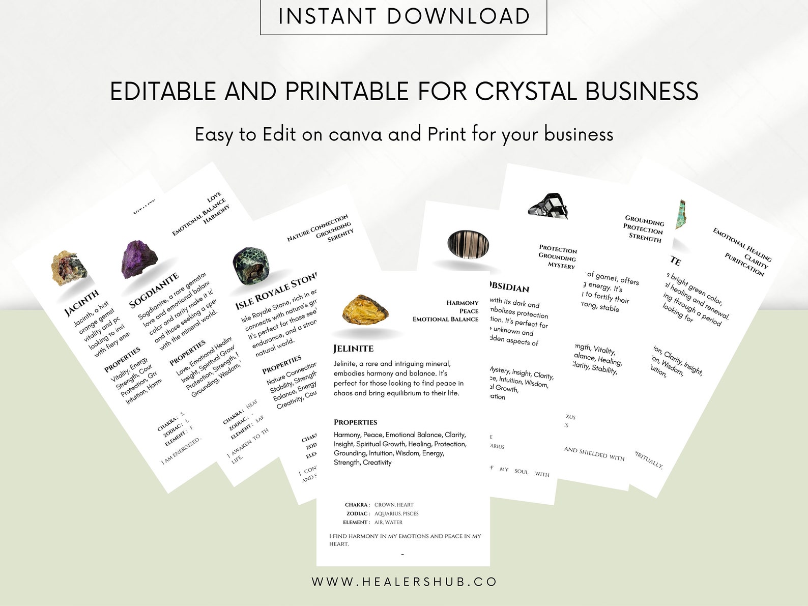 700 Crystal Meaning Editable and Printable Cards With Images for ...