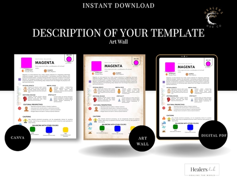 Complete Color Therapy / Chromotherapy Guide: 24 Color Fact Sheets ...