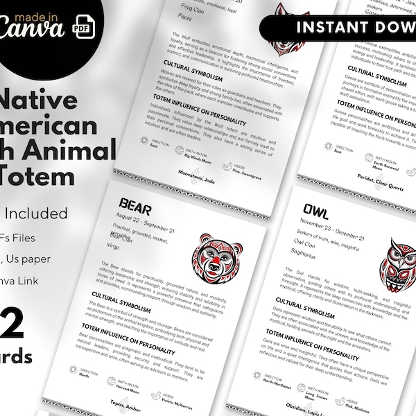 Totem Animals - Etsy