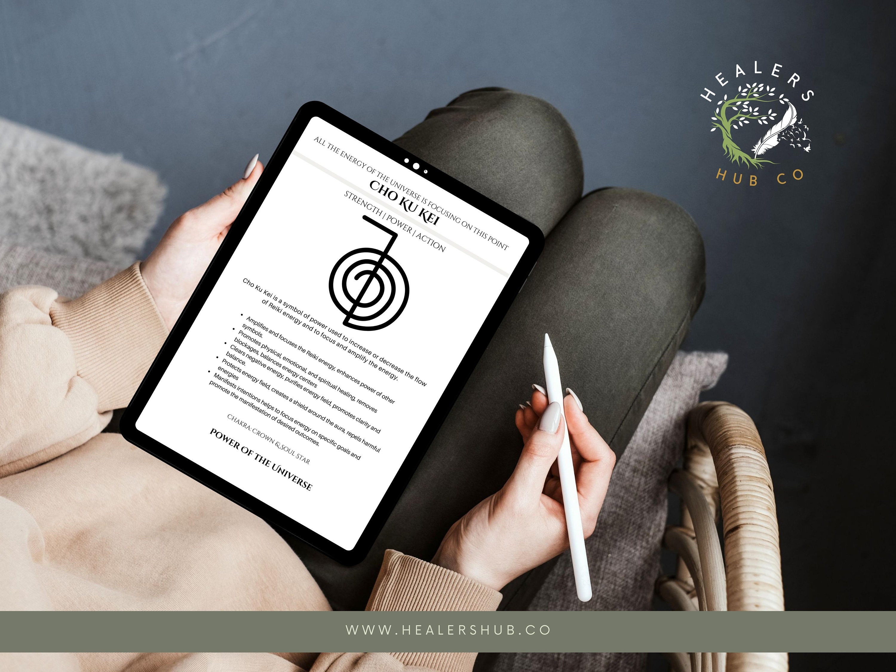7 Reiki Symbols Meaning Cards: Editable Usui Reiki (digital Download ...