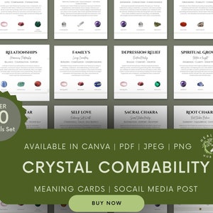 Crystal Compatibility Cards: Spiritual Growth & Energy (digital ...