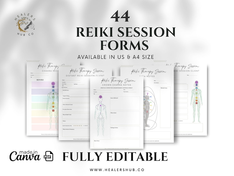 Reiki Session Forms: Client Record System (digital Download) - Etsy
